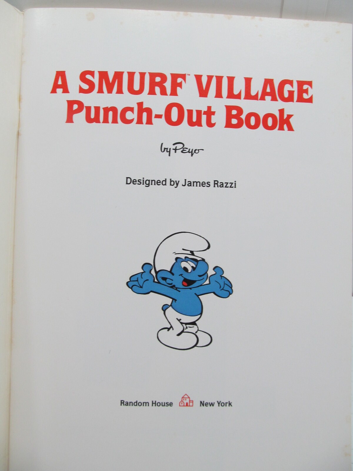 Smurf Village Punch-out Book, 1982, Peyo, Un-used - Etsy