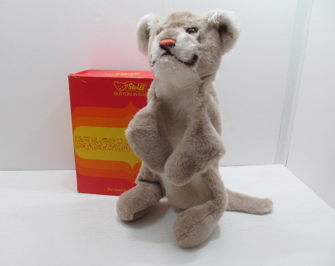 Rare 1975 Steiff Jolly Puma Hand Puppet With Button and Box - Etsy
