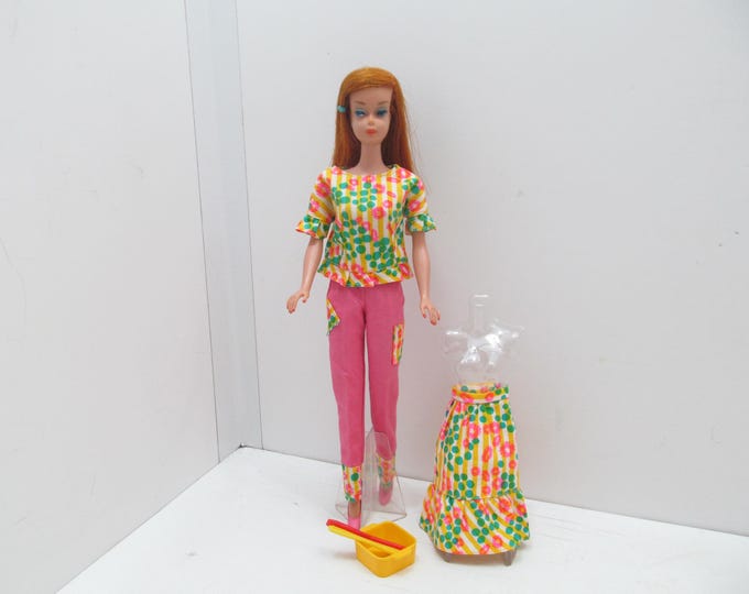 Mattel 1966 Color Magic Barbie W/red Hair & Dark Pink Lips in Fashion ...