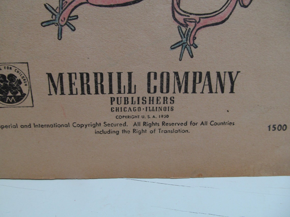 Merrill Our Cowboy Big Coloring Book W/cut Outs, 1950 - Etsy