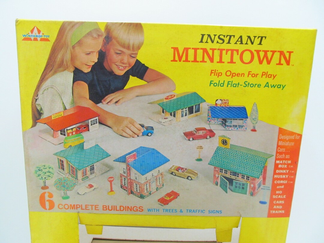 1960's Winnthrop Toy's Instant Minitown, MIB - Etsy