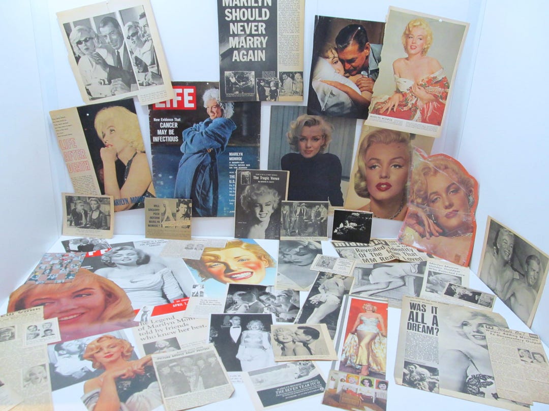 Lot of Over 40 Marilyn Monroe Magazine&newspaper Clippings, 1950's-1970 ...
