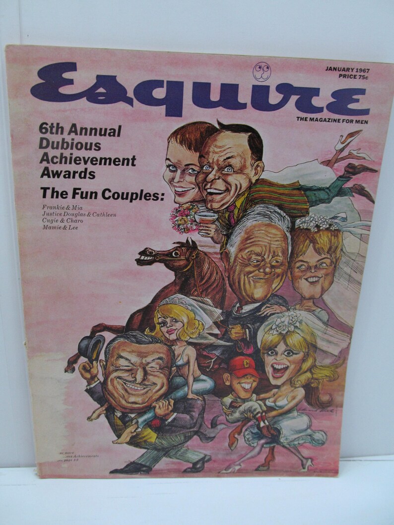 Vintage Esquire Magazine, Jan. 1967, 6th Annual Dubious Achievement ...