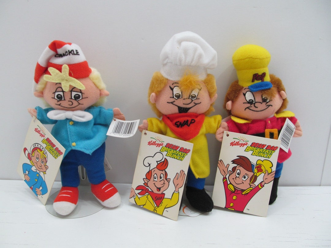 Kelloggs Bean Bag Breakfast Bunch, Snap, Crackle & Pop, 1997 - Etsy