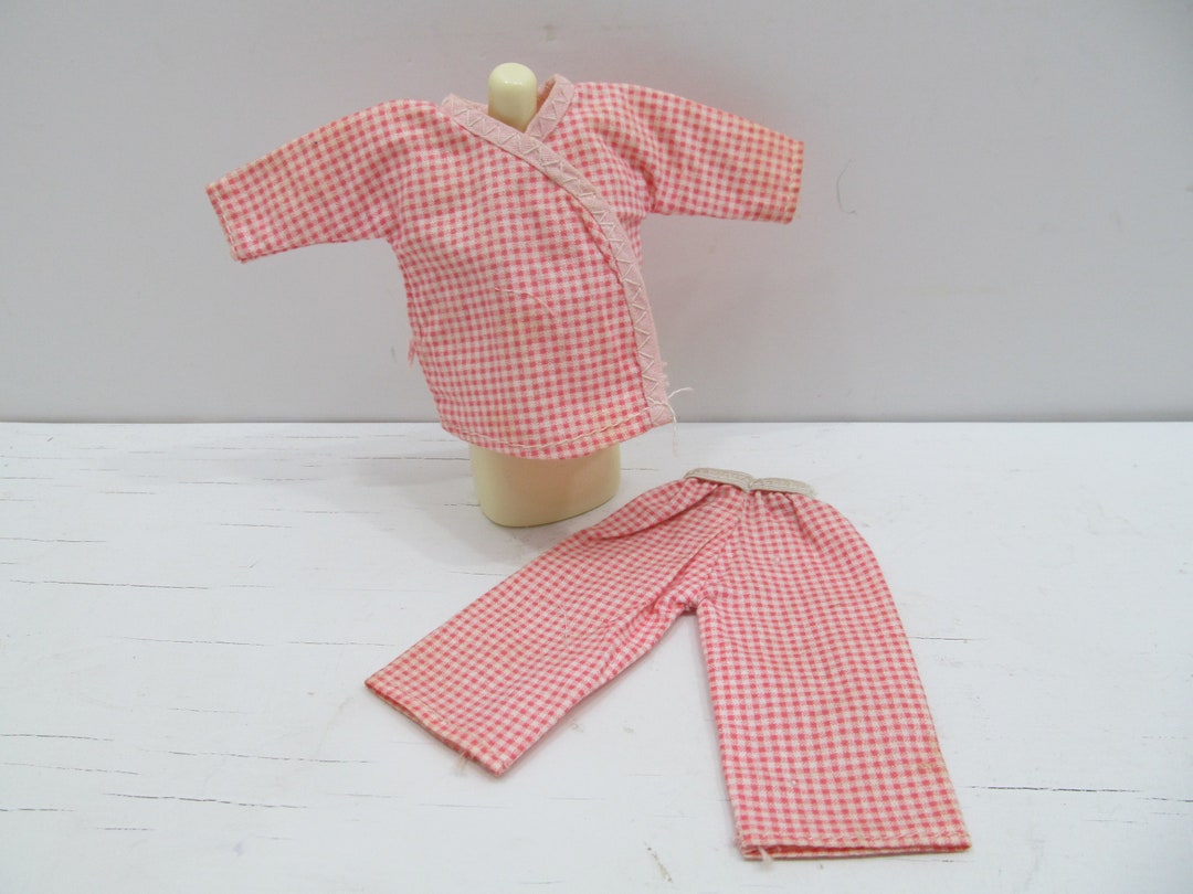 Pink and White Check Sandra Sue Sleep Set, 1958, Richwood Toys - Etsy