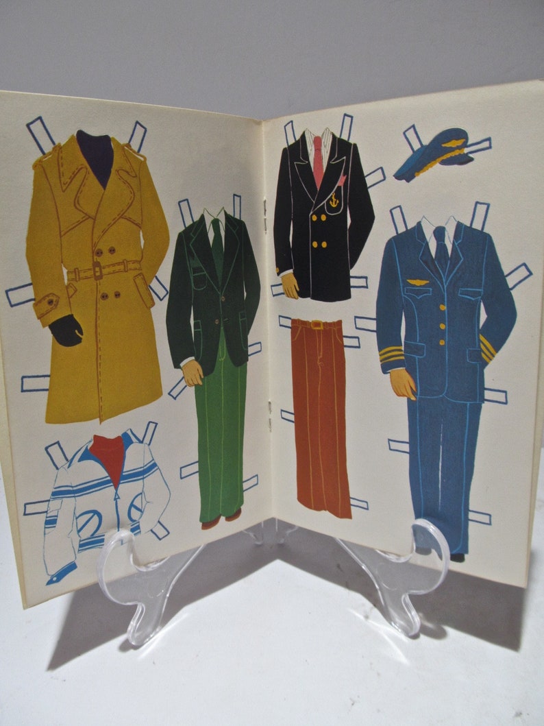 Un-cut 1977 Male Airline Pilot Paper Dolls Carlsen - Etsy
