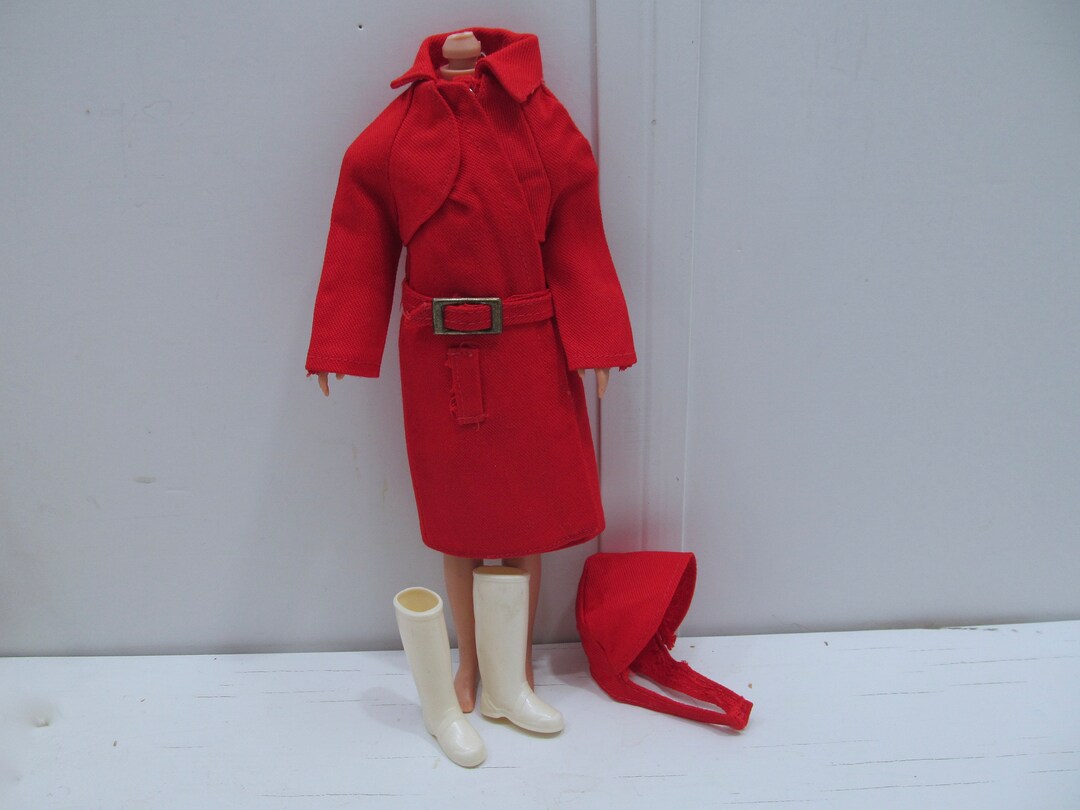 Vintage Mattel Barbie Outfit, Red for Rain, Complete, 1971 - Etsy