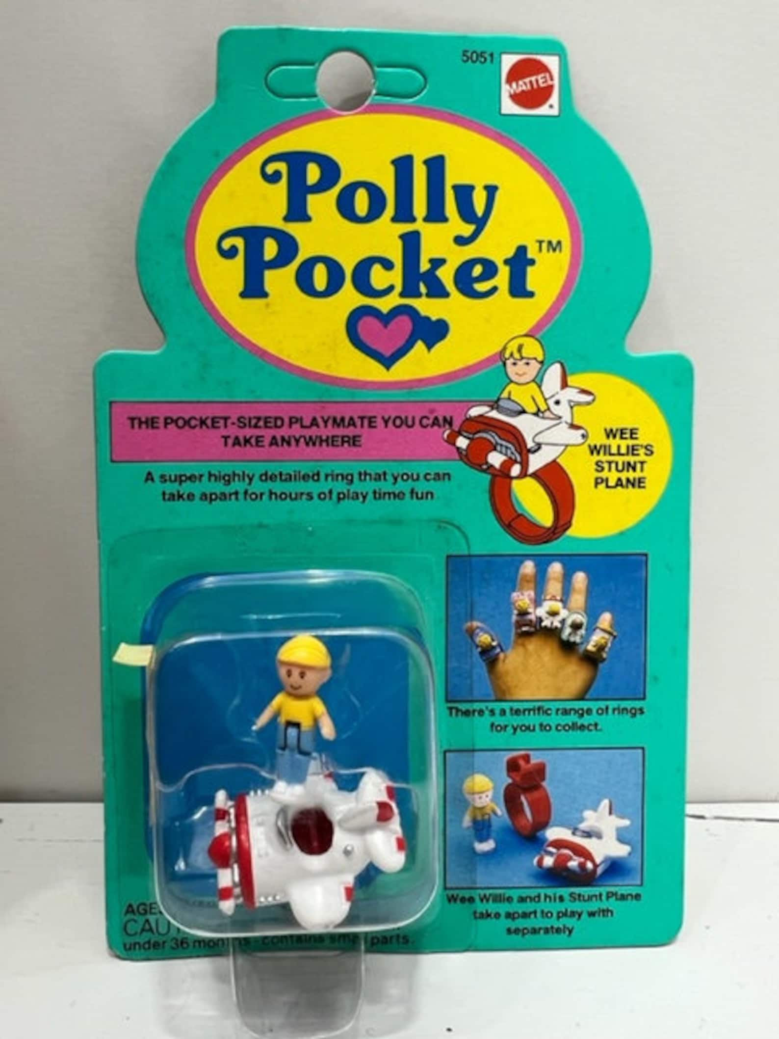 NRFC Mattel Polly Pocket Wee Willie's Stunt Plane Ring, 1980's - Etsy
