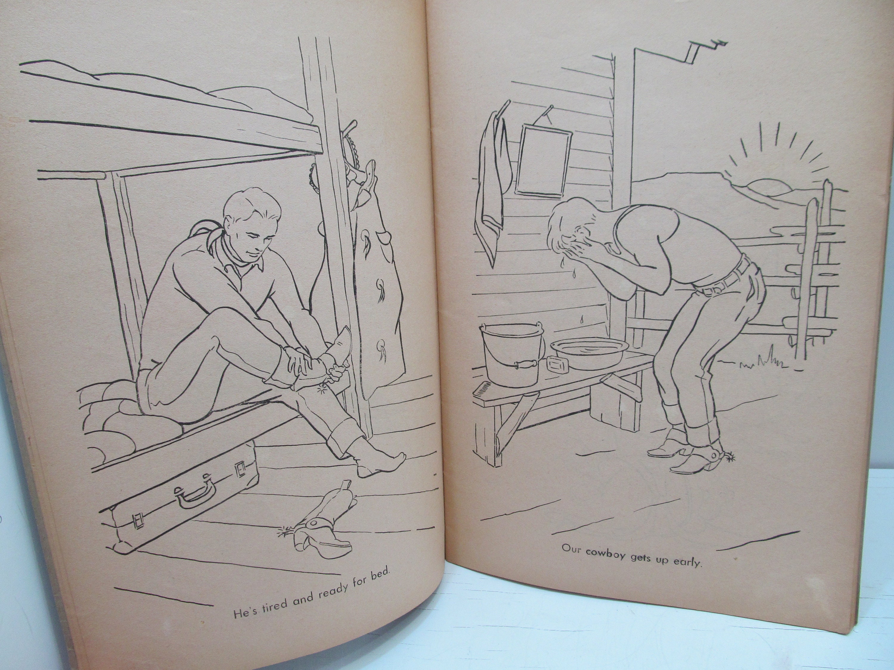 Merrill Our Cowboy Big Coloring Book W/cut Outs, 1950 - Etsy