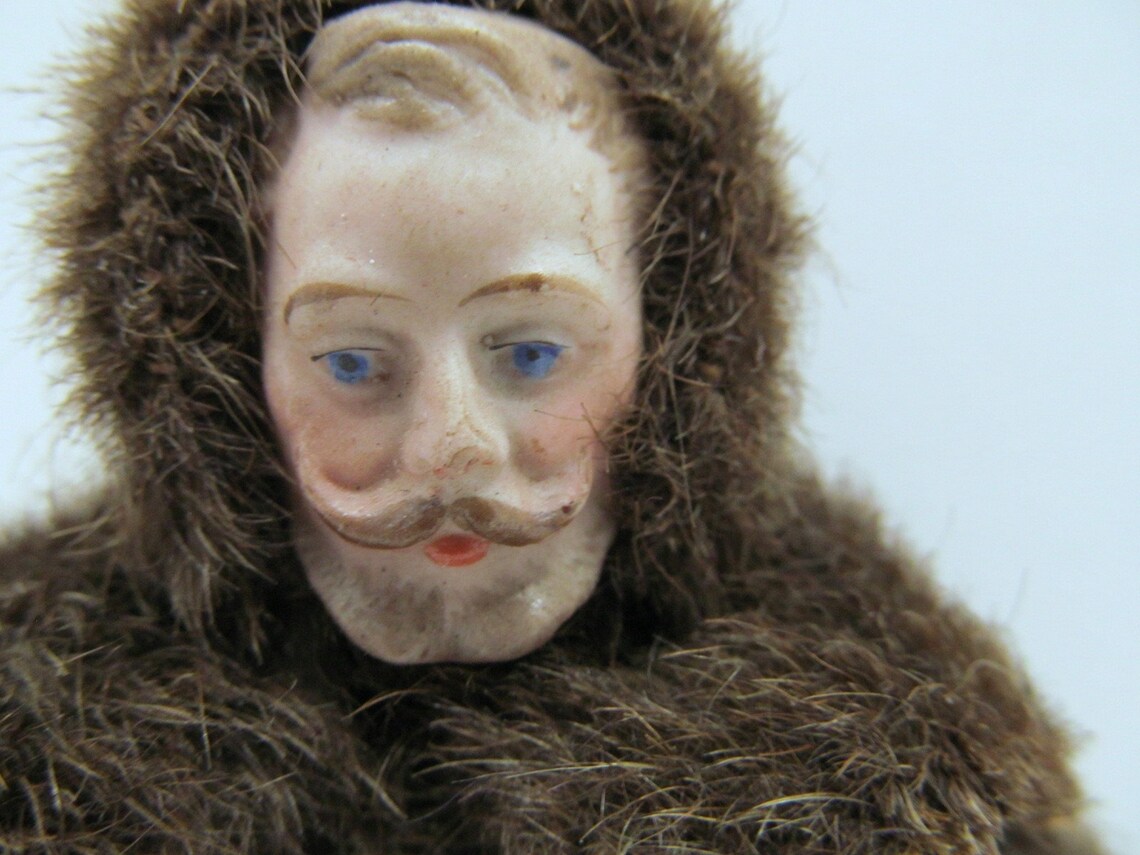 Robert Peary and Frederick Cook Figures, North Pole Discovery Bisque ...