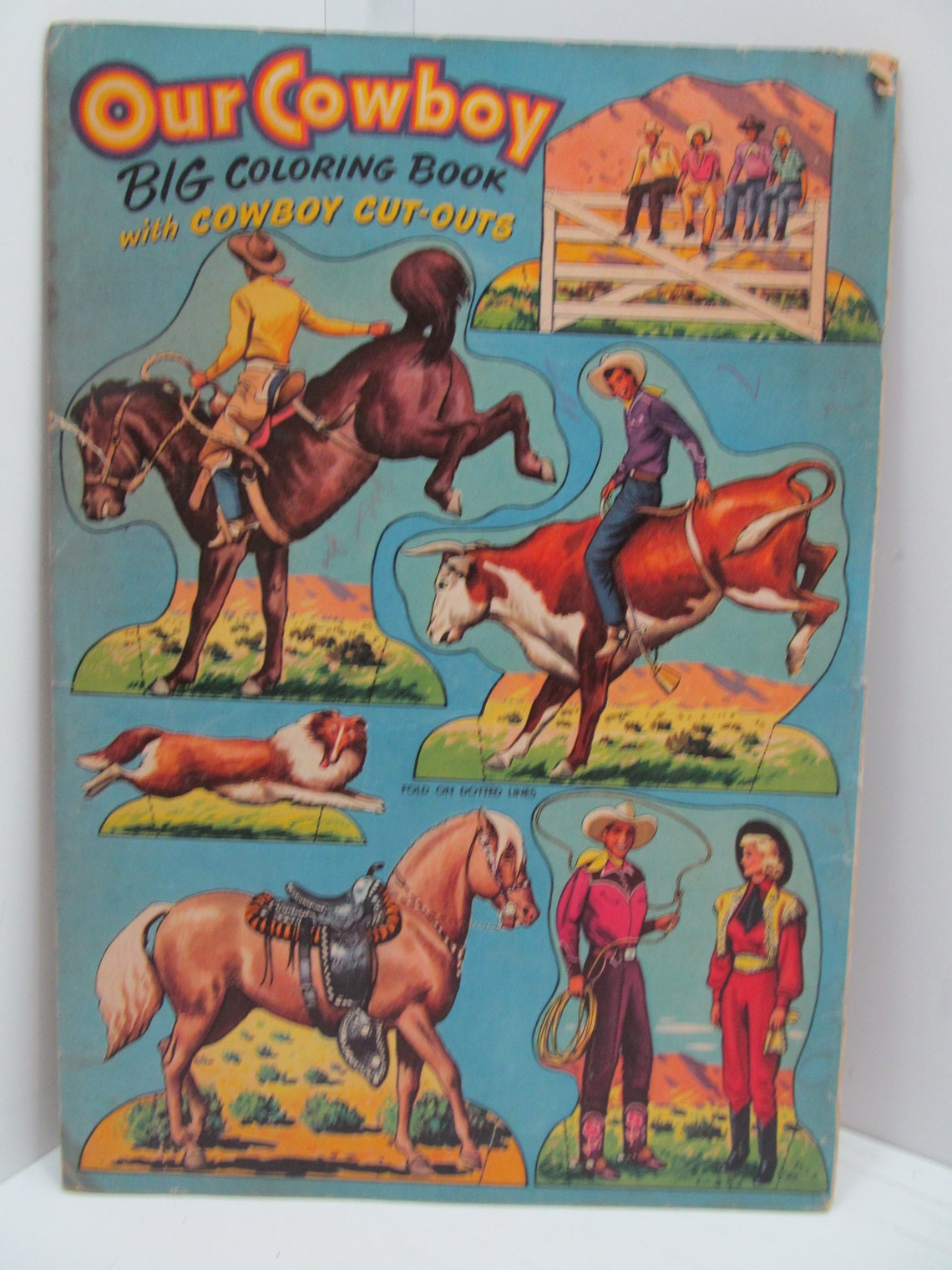 Merrill Our Cowboy Big Coloring Book W/cut Outs, 1950 - Etsy