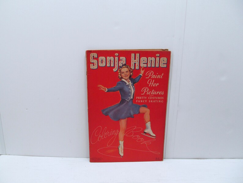 Vintage Sonja Henie Coloring Book, Merrill Pub. 1940 - Etsy