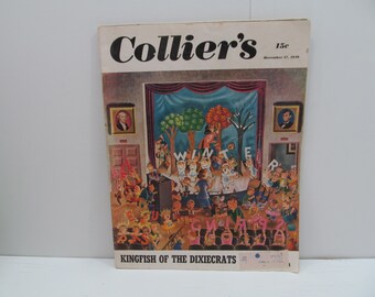 Vintage Magazine: Collier's, Christmas, December 24, 1949 - Etsy