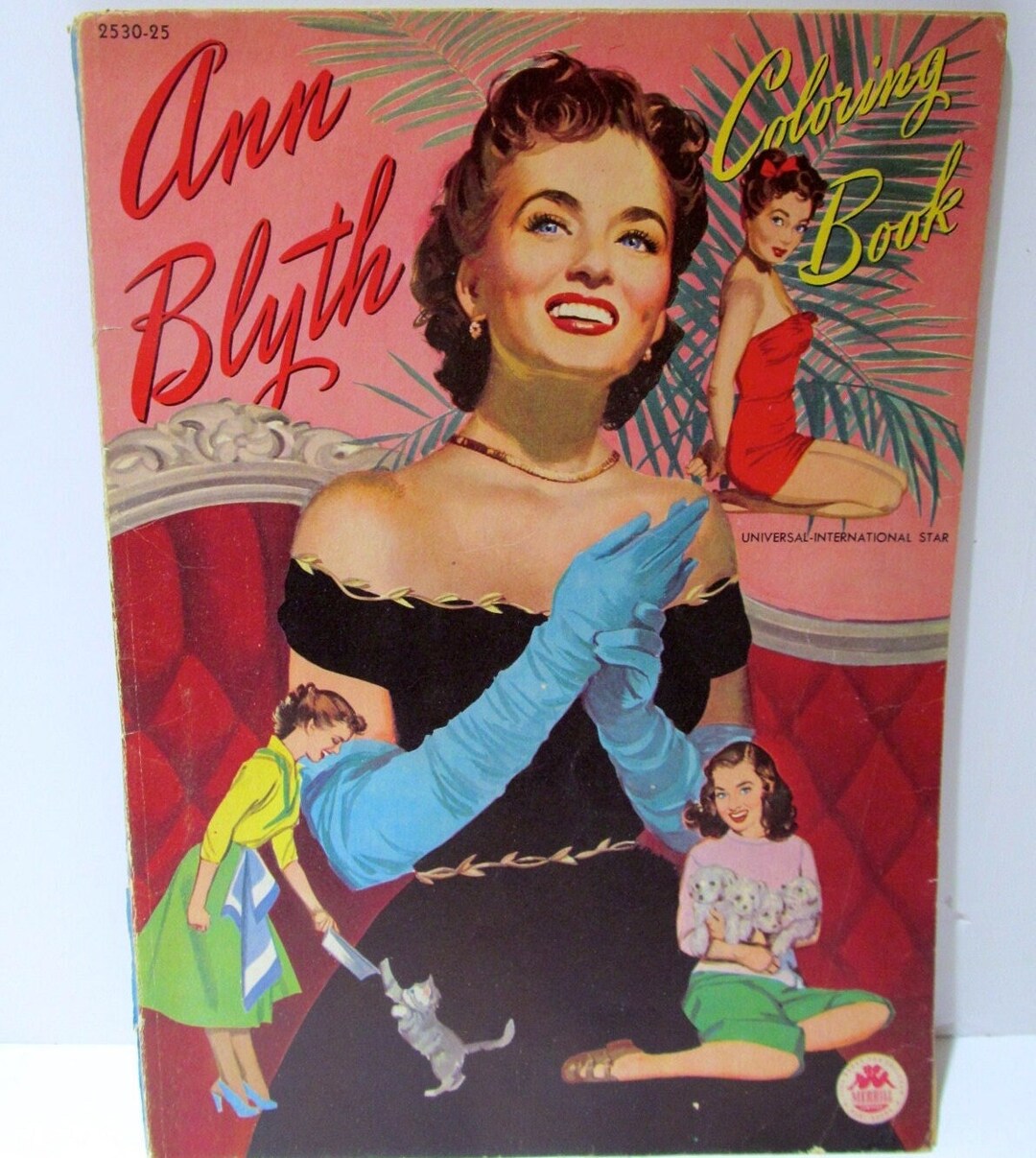 Vintage Merrill 1952 Ann Blyth Coloring Book - Etsy