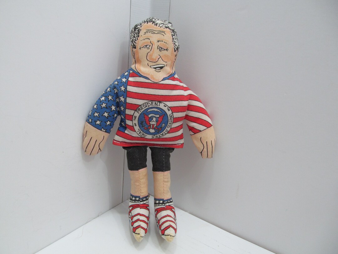 See Bill Run President Clinton Plush Cloth Doll, 19915 Anne Lika" - Etsy