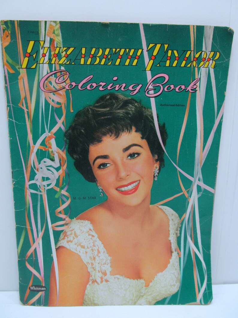 Vintage 1954 Elizabeth Taylor Coloring Book, Whitman, 1954 - Etsy