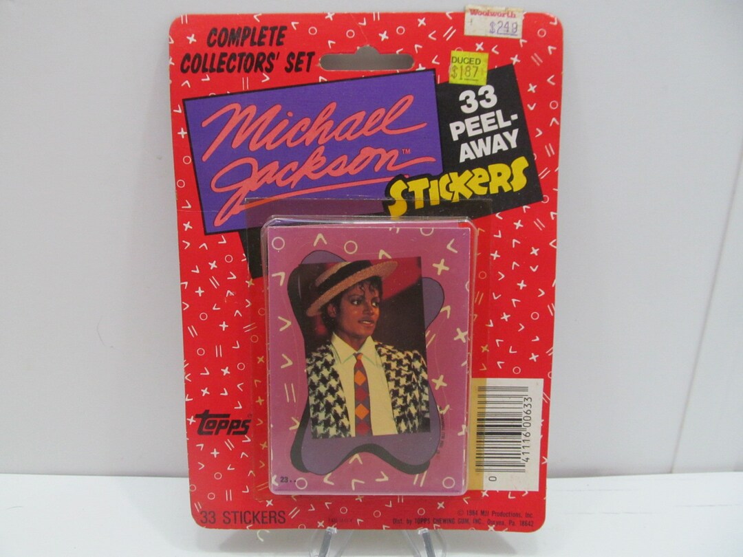 Sealed on Original Card Michael Jackson Peel Away Stickers, 1984 - Etsy