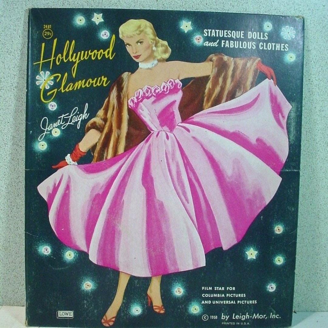 Vintage Janet Leigh Paper Dolls With Folder, 1958 - Etsy