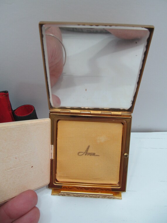 Vintage Avon Compact & Lipstick Case, 1940's - Gem
