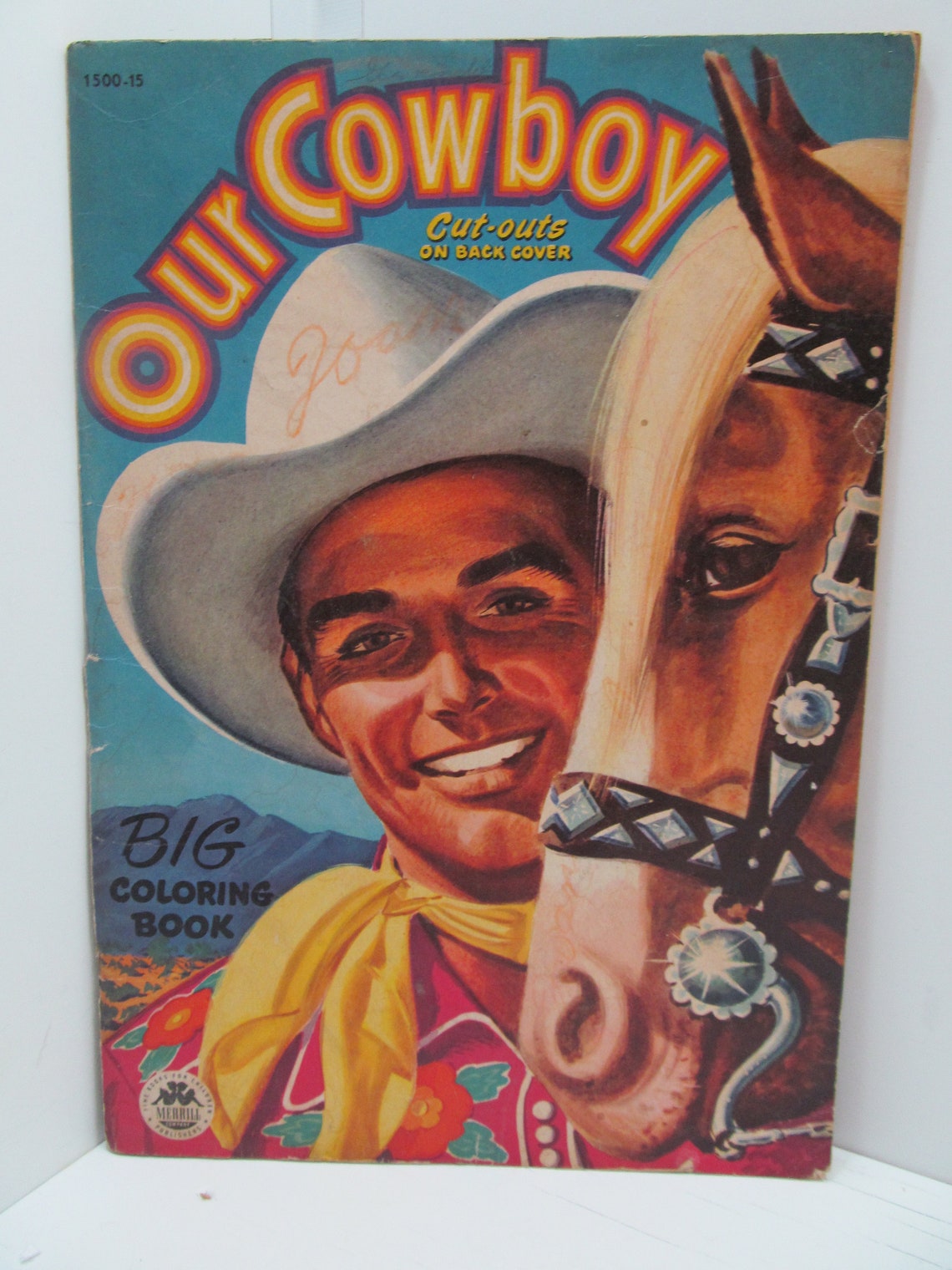 Merrill Our Cowboy Big Coloring Book W/cut Outs, 1950 - Etsy