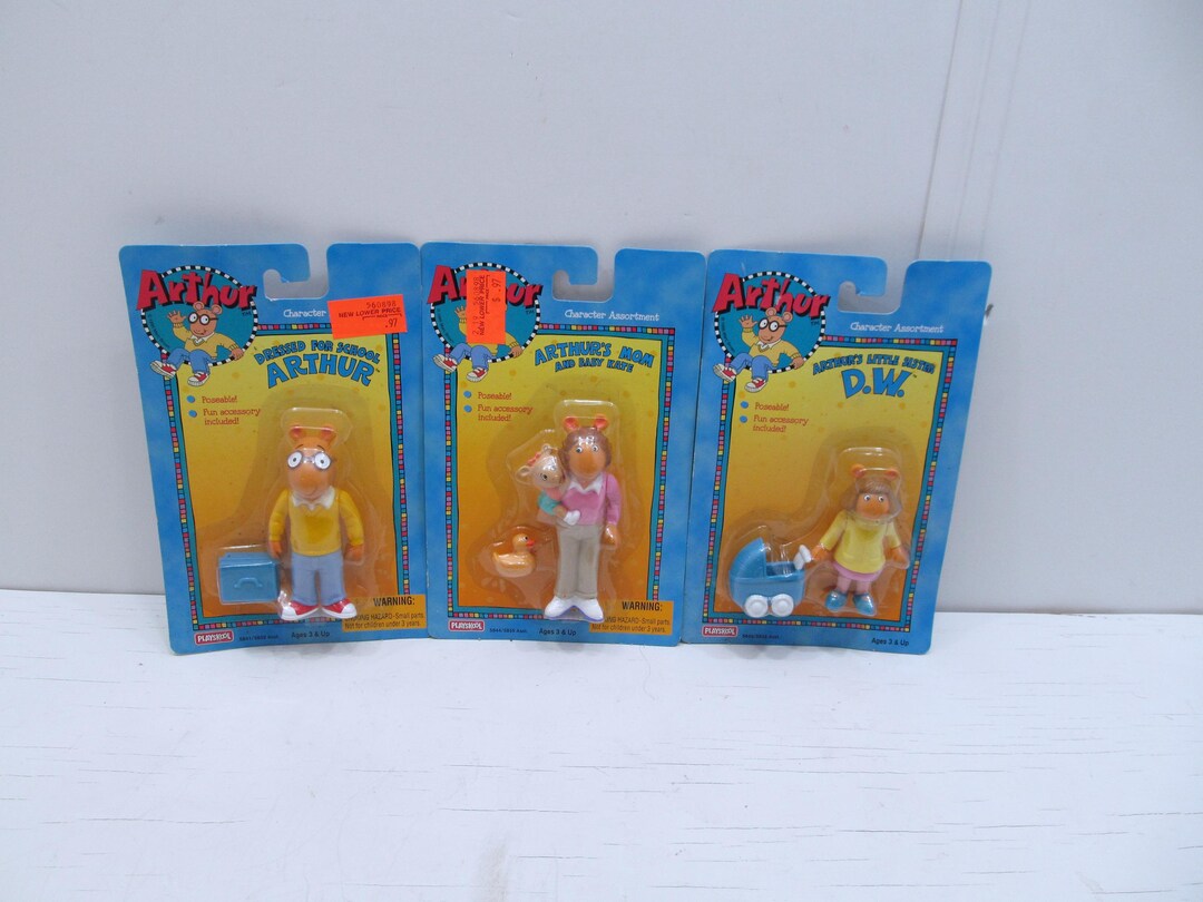 Vintage NRFC 1996 Playskool Arthur Poseable Figures Set of Three - Etsy