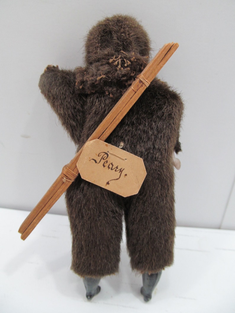 Robert Peary and Frederick Cook Figures, North Pole Discovery Bisque ...