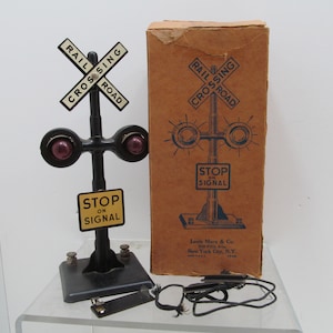 Louis Marx Twin Light Train Crossing Signal. - Etsy