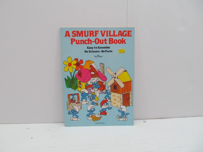Smurf Village Punch-out Book, 1982, Peyo, Un-used - Etsy