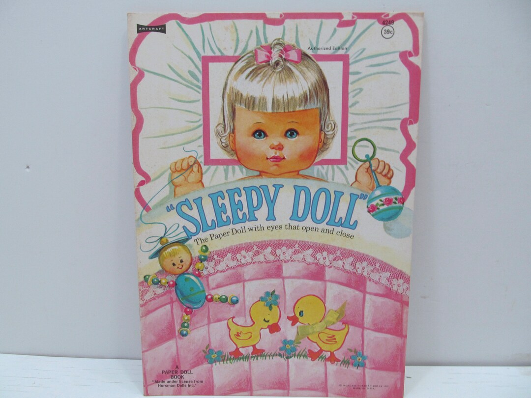 Vintage Artcraft Sleepy Doll Paper Dolls, 1971, Un-cut - Etsy