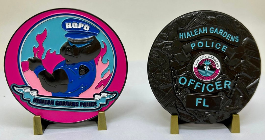 Hialeah Gardens POLICE Challenge Coin (vice City) - Etsy