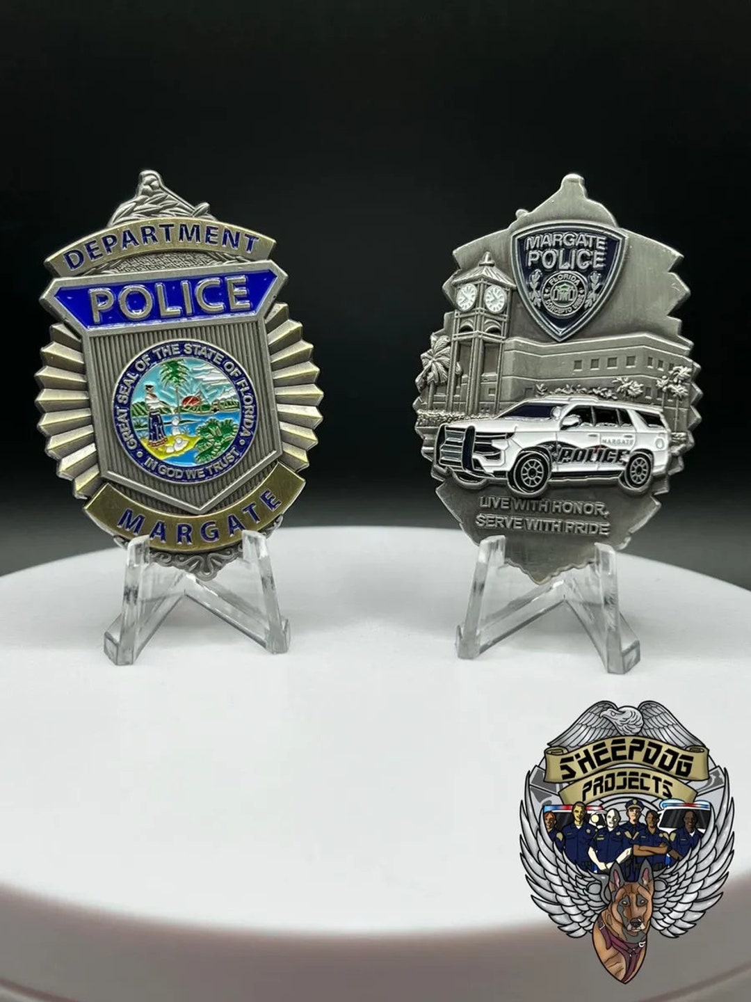 Margate Police Department “clock Tower” Badge Coin - Etsy