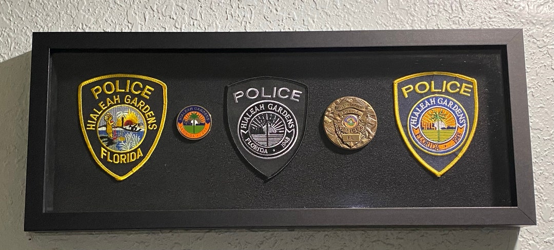 Shadow Box, Police, Police Patch, Police Challenge Coin - Etsy