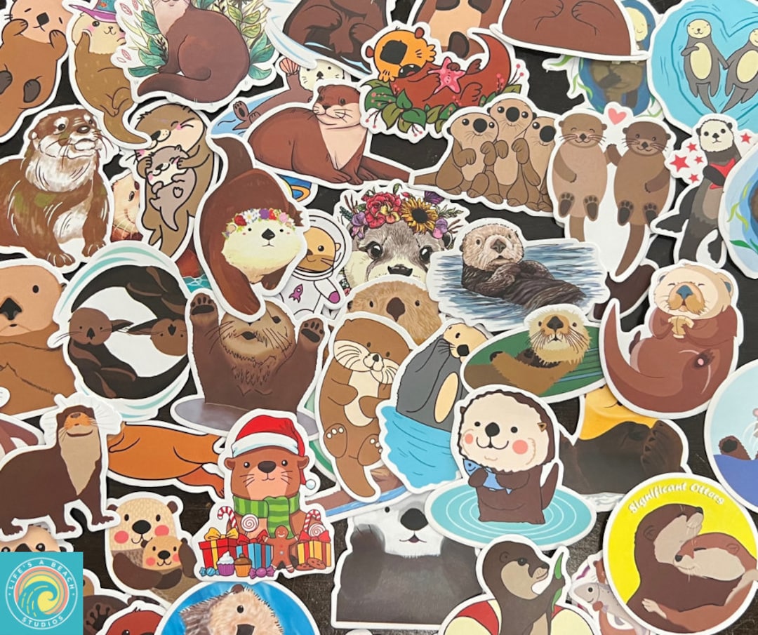 Otter Stickers, Cute Otters, Funny Otters, Animals, Random Sticker ...