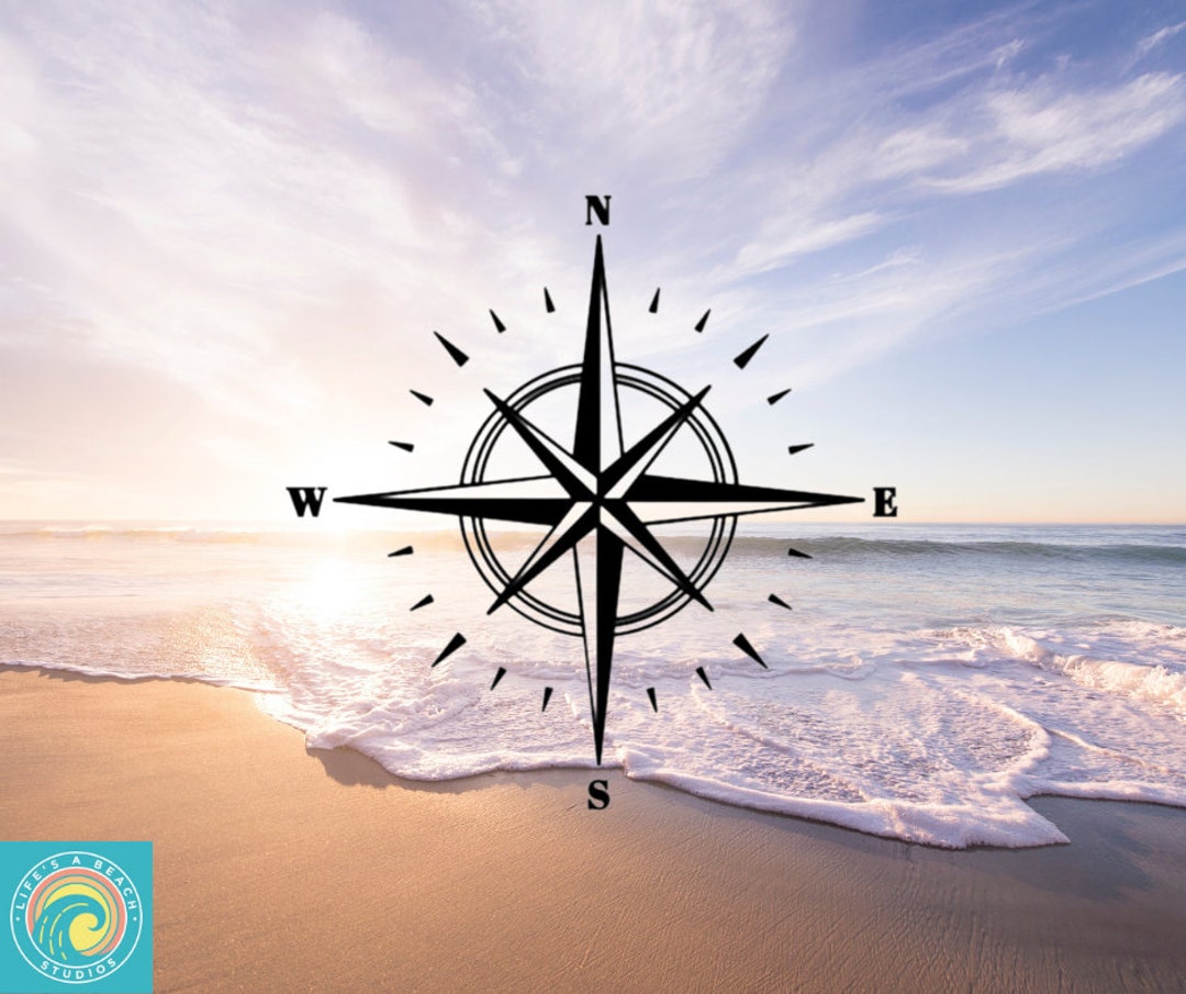 Compass Decal, Travel Decal, Direction, Adventure, Car Decal, Laptop ...