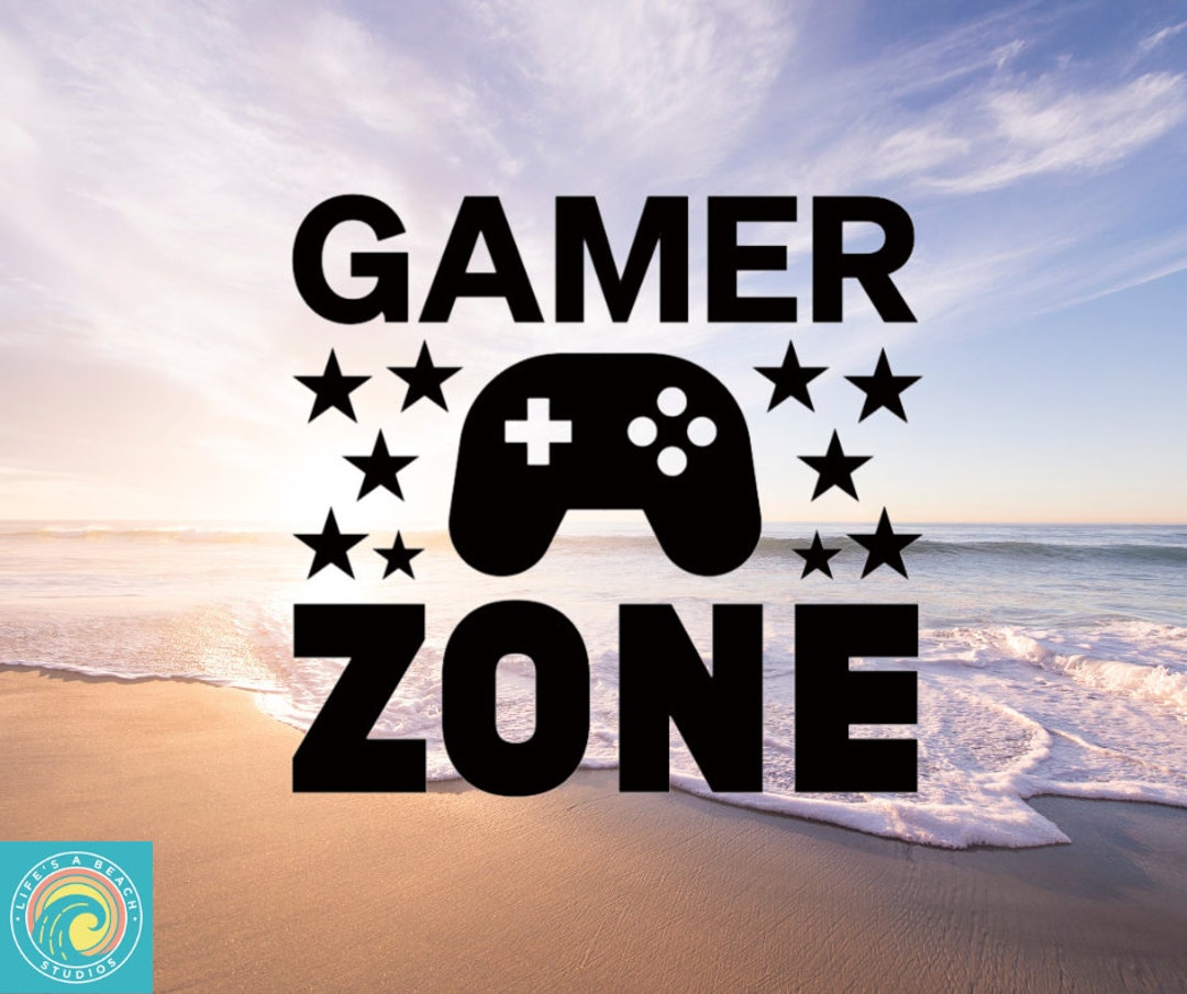 Gamer Zone Decal, Gaming, Gamer, Video Gaming, Gaming Room, Wall Decal ...