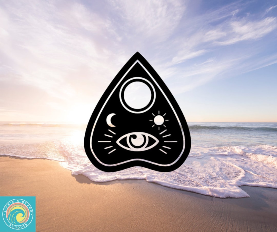 Ouija Board Planchette Decal, Spirit Board, Seance, Ghost, Car Decal ...