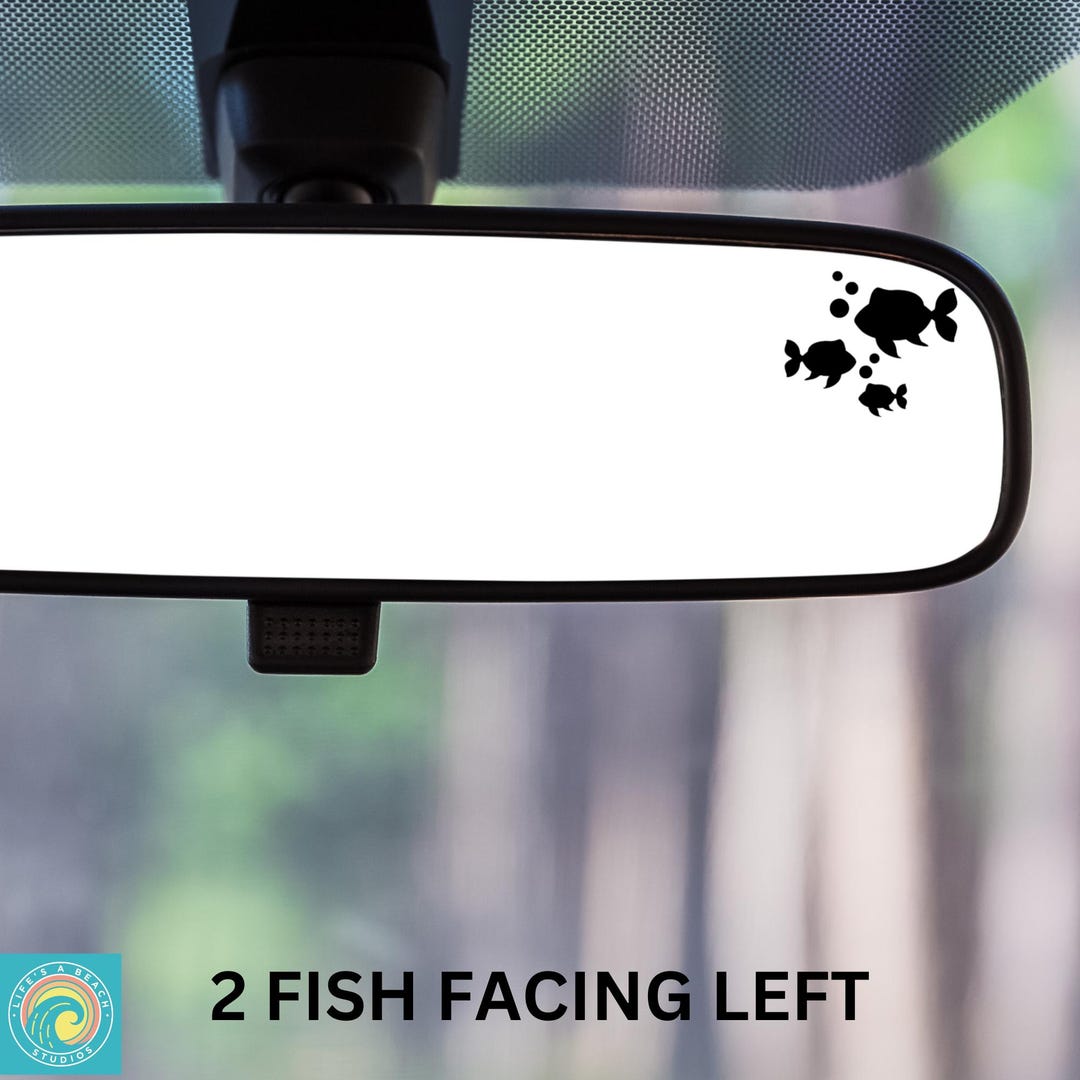 Goldish Decal, Pet Goldfish, School of Fish, Cute Fish, Rearview Mirror ...