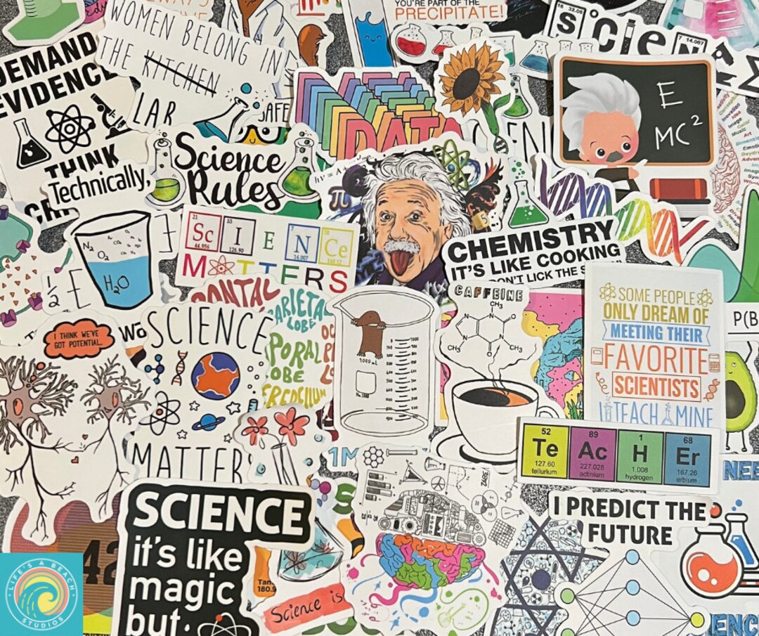 Science Stickers, Fun Science, Chemistry, Physics, Random Sticker Packs ...