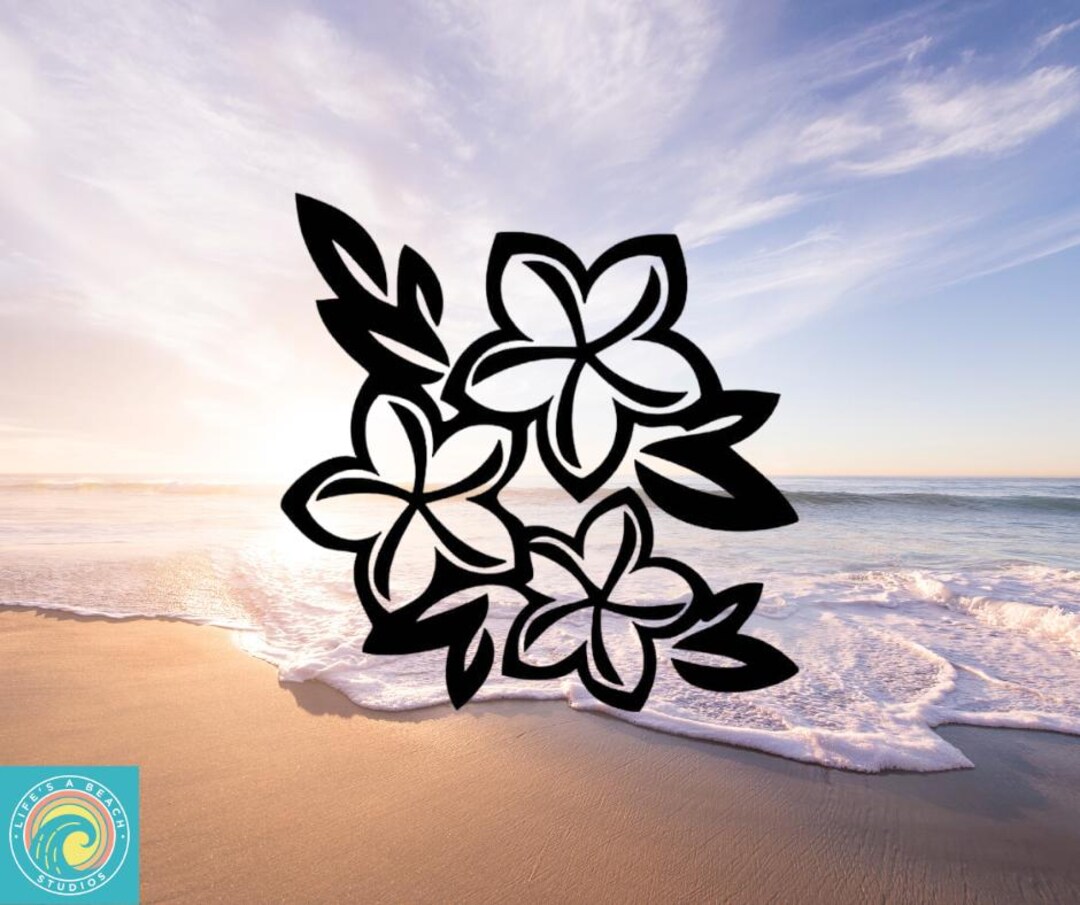 Tropical Decal, Flower Decal, Hawaii, Pretty Decal, Surf, Wall Decal ...