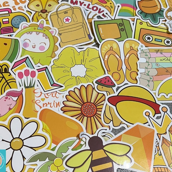 Yellow Stickers - Etsy