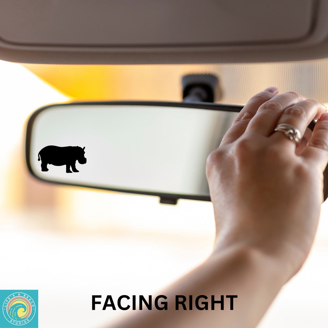 Hippo Decal, Mini Hippo, Tiny Hippo, Hippo Conservation, Rearview ...