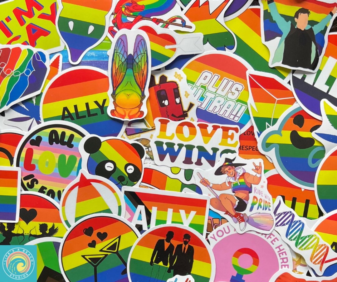 Pride Stickers, LGBTQ, Rainbow, Equality, Love, Random Sticker Packs 10 ...