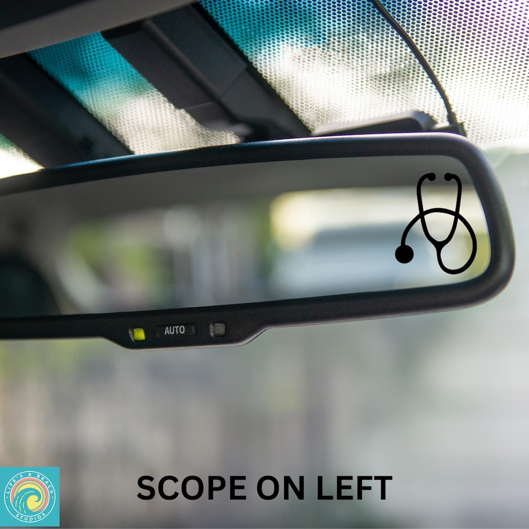 Stethoscope Decal, Medical Decal, Nurse, Doctor, RN, Rearview Mirror ...