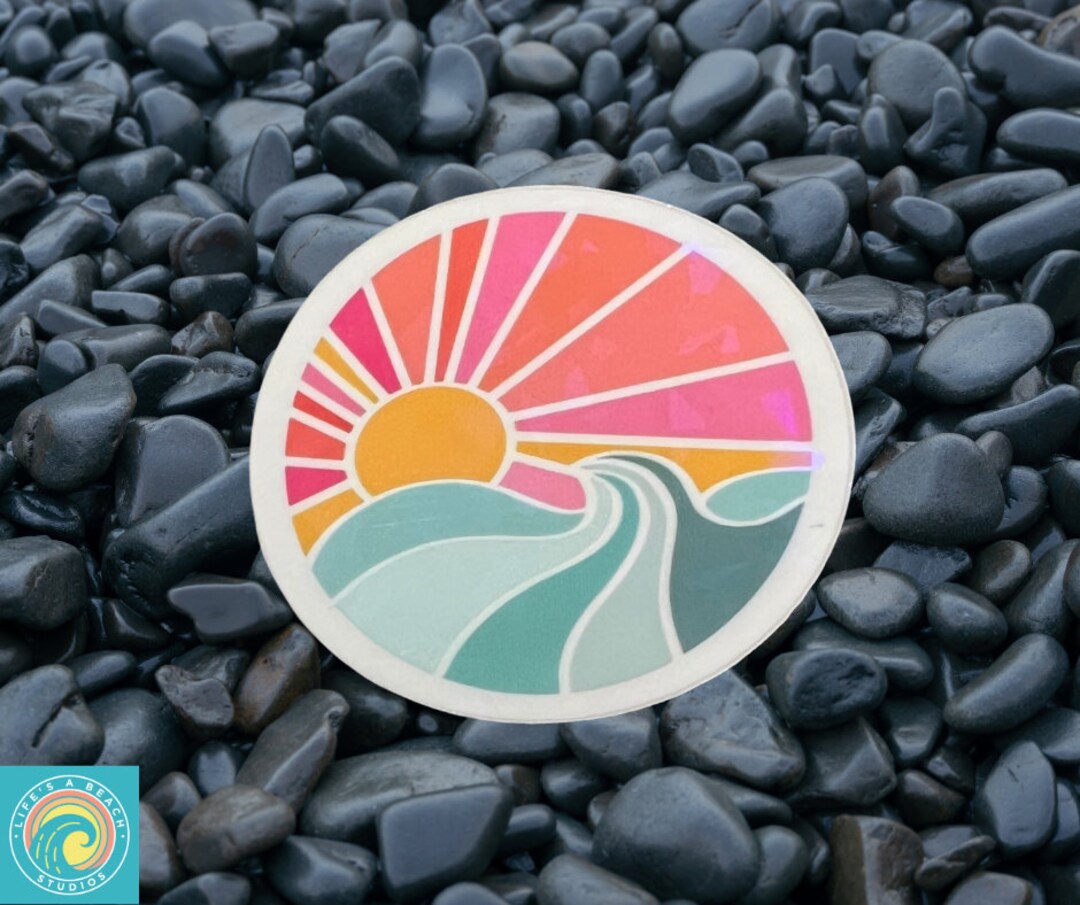 Sunrise Sticker Sunrise Beach Sticker Beach Sticker Summer - Etsy