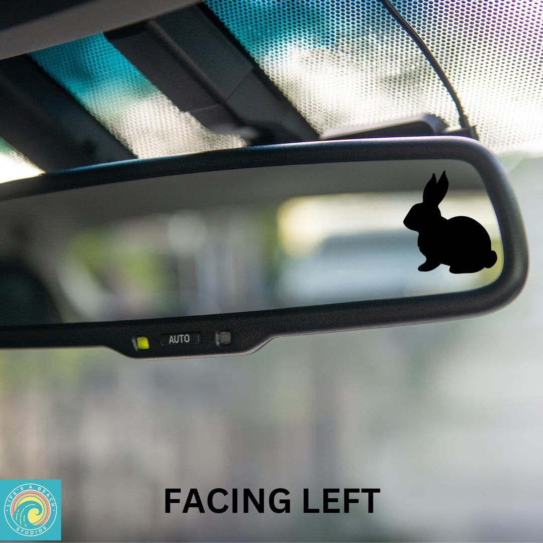 Rabbit Decal, Bunny, Decal, Tiny Rabbit, Mini Rabbit, Rearview Mirror ...