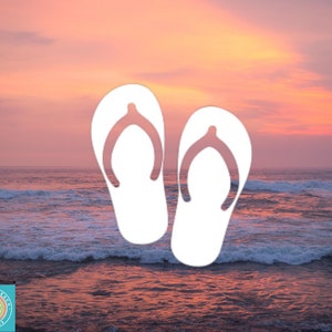 Flip Flop Decal, Beach Decal, Summer Lover, Beach Lover, Flip Flop Life ...