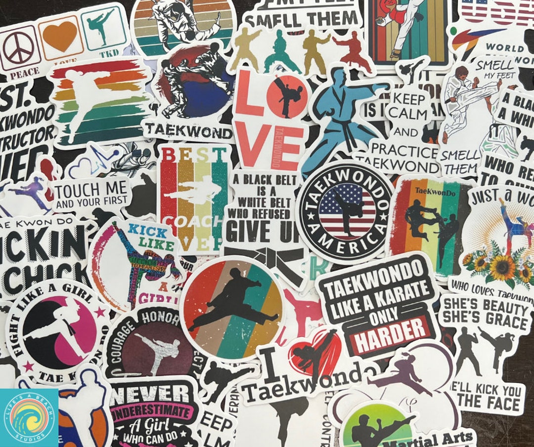 Martial Arts Stickers Karate Stickers Sports Random Sticker - Etsy