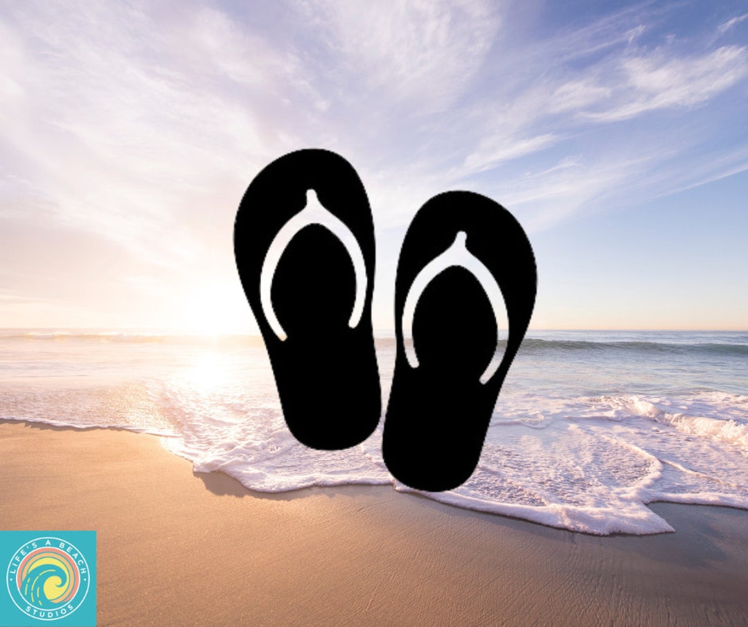 Flip Flop Decal, Beach Decal, Summer Lover, Beach Lover, Flip Flop Life ...