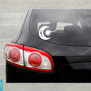 Sun and Moon Phase Decal, Astrology, Astronomy, Car Window Decal ...