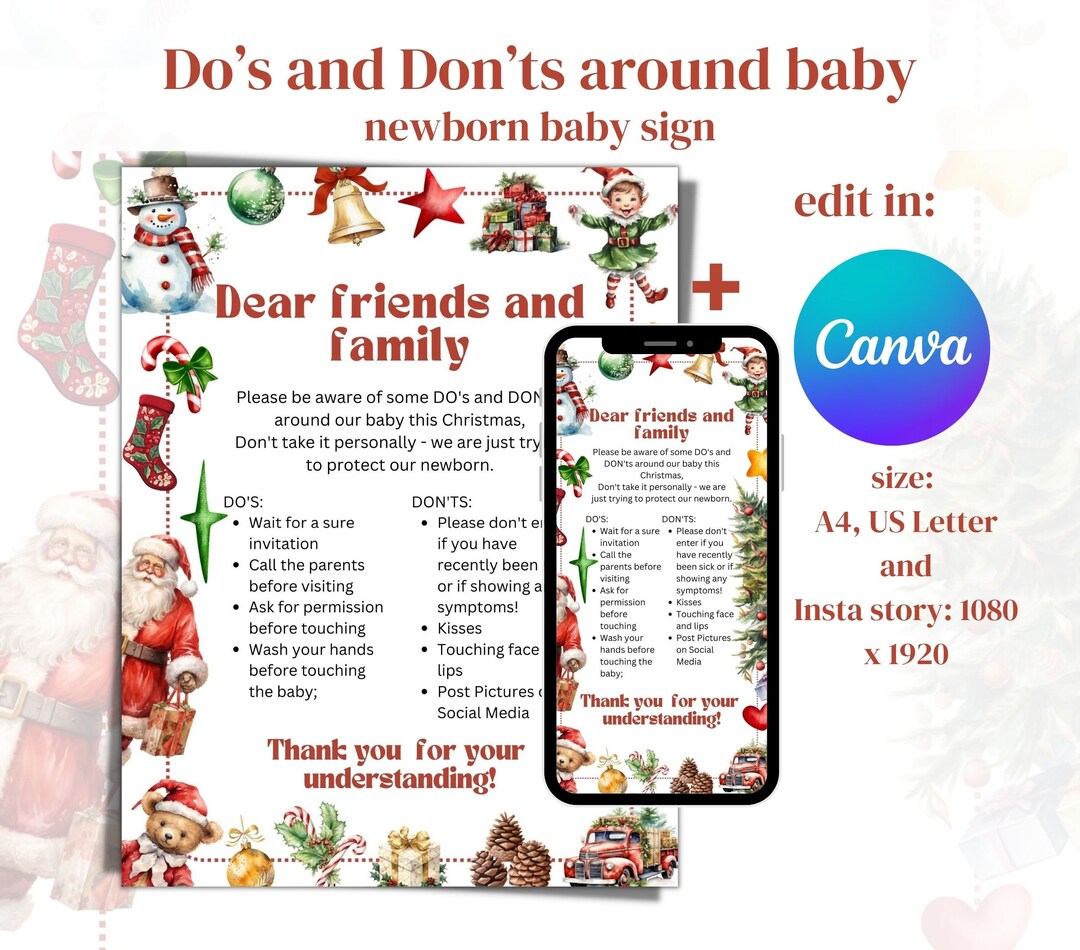Christmas Visiting Rules Around Baby Sign Do'es and Don'ts Around Baby ...